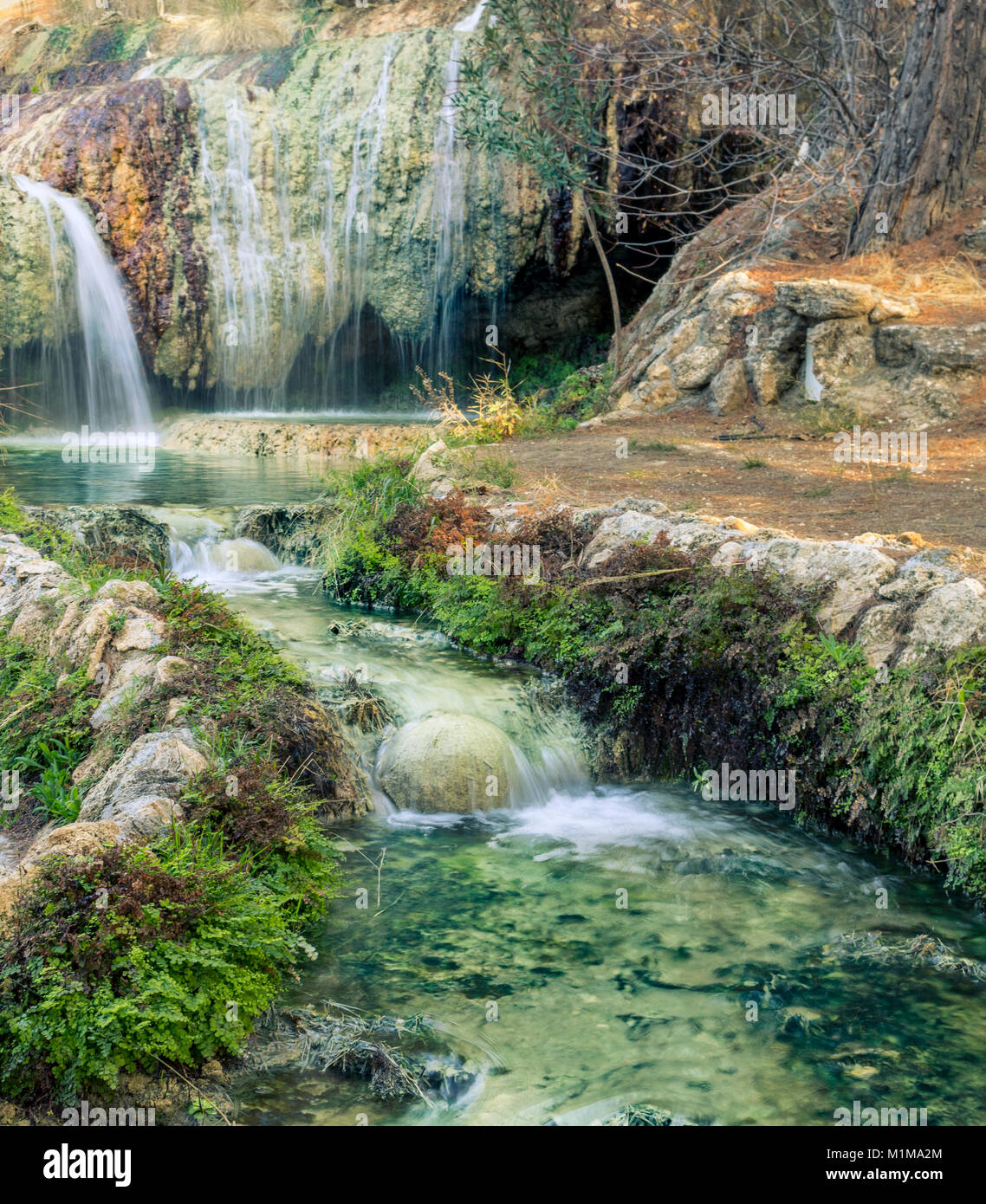 Hot springs waterfall Stock Photo - Alamy