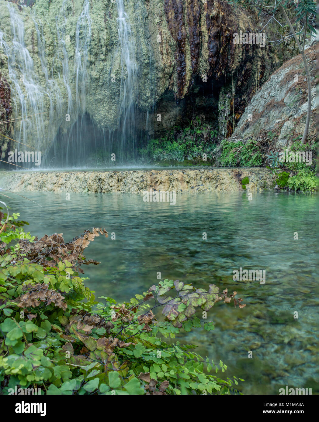 Hot springs waterfall Stock Photo - Alamy