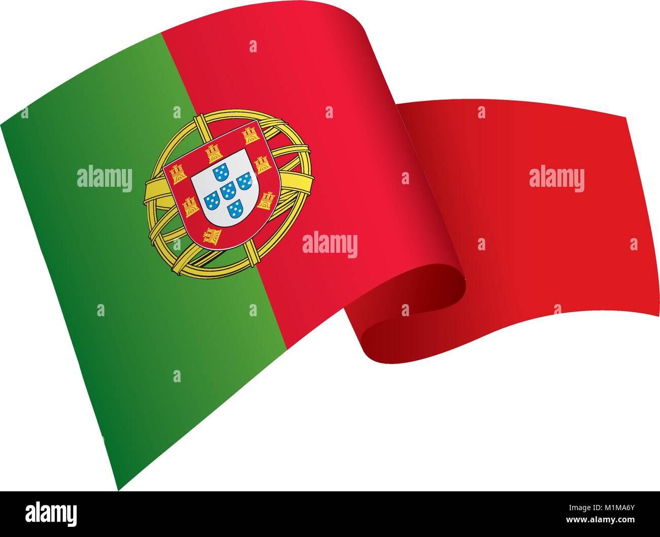 Portugal flag, vector illustration Stock Vector Image & Art - Alamy