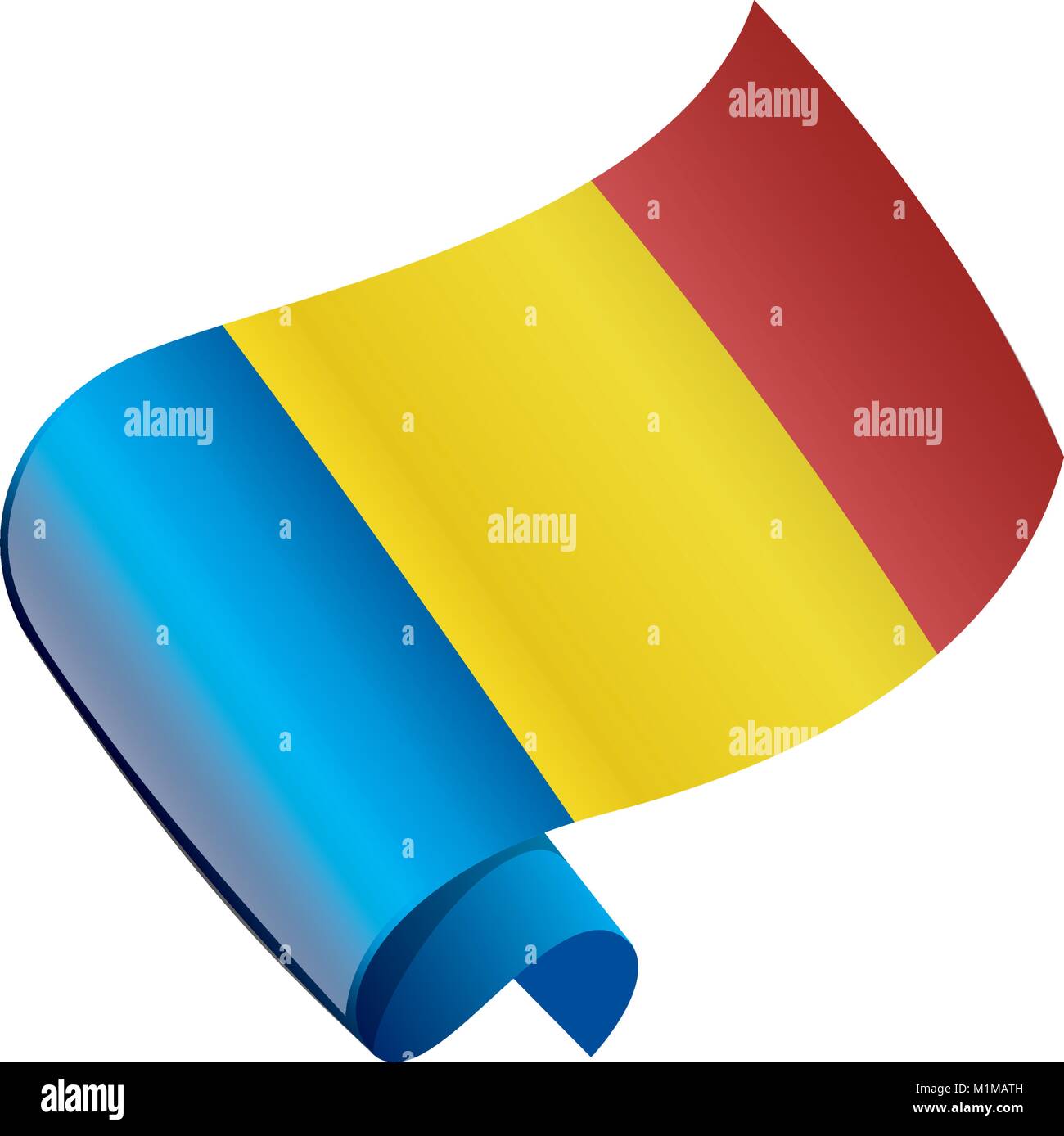 Romanian flag flying Stock Vector Images - Alamy
