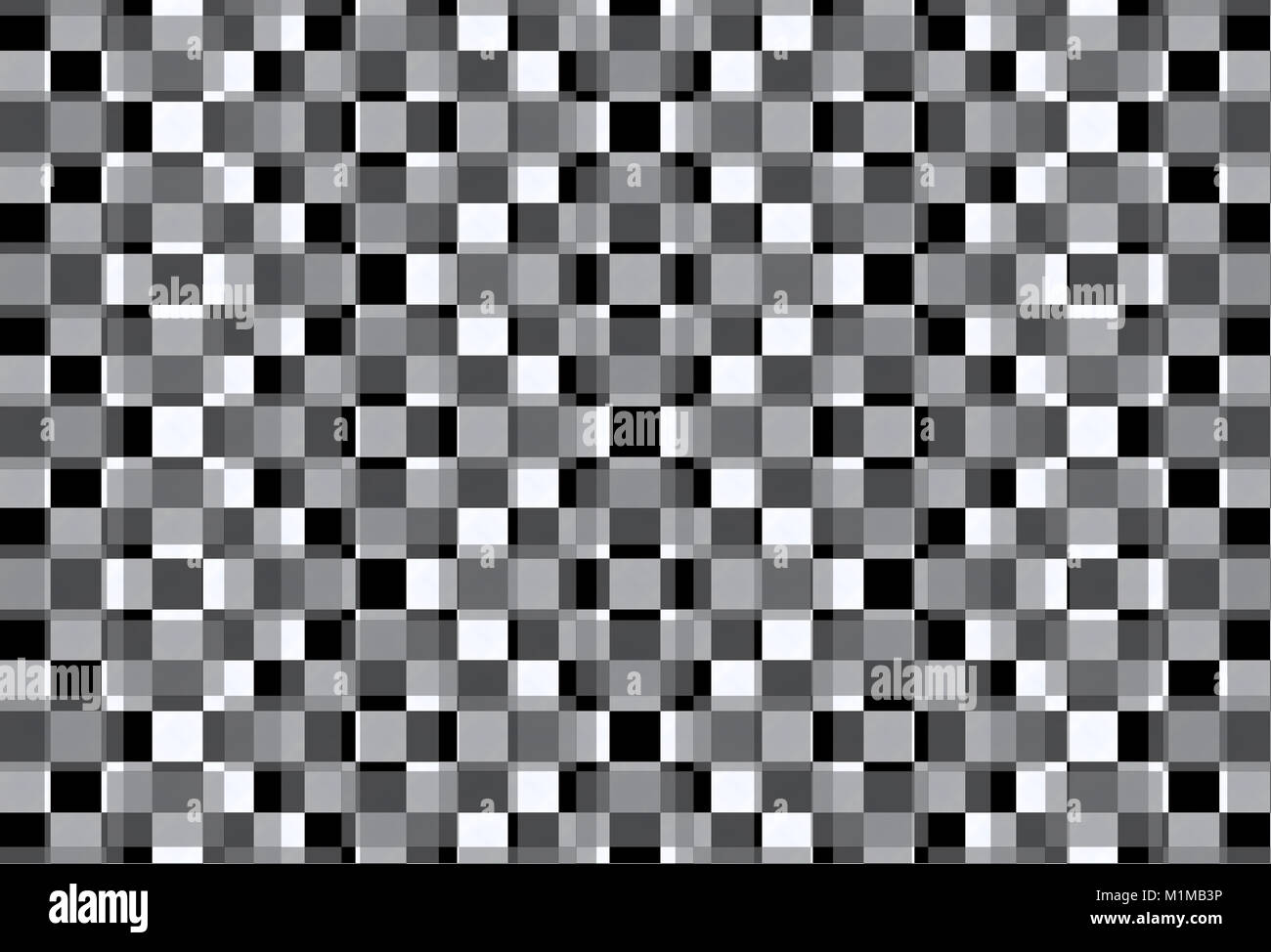 monochrome pattern using square pixels on a white background Stock ...