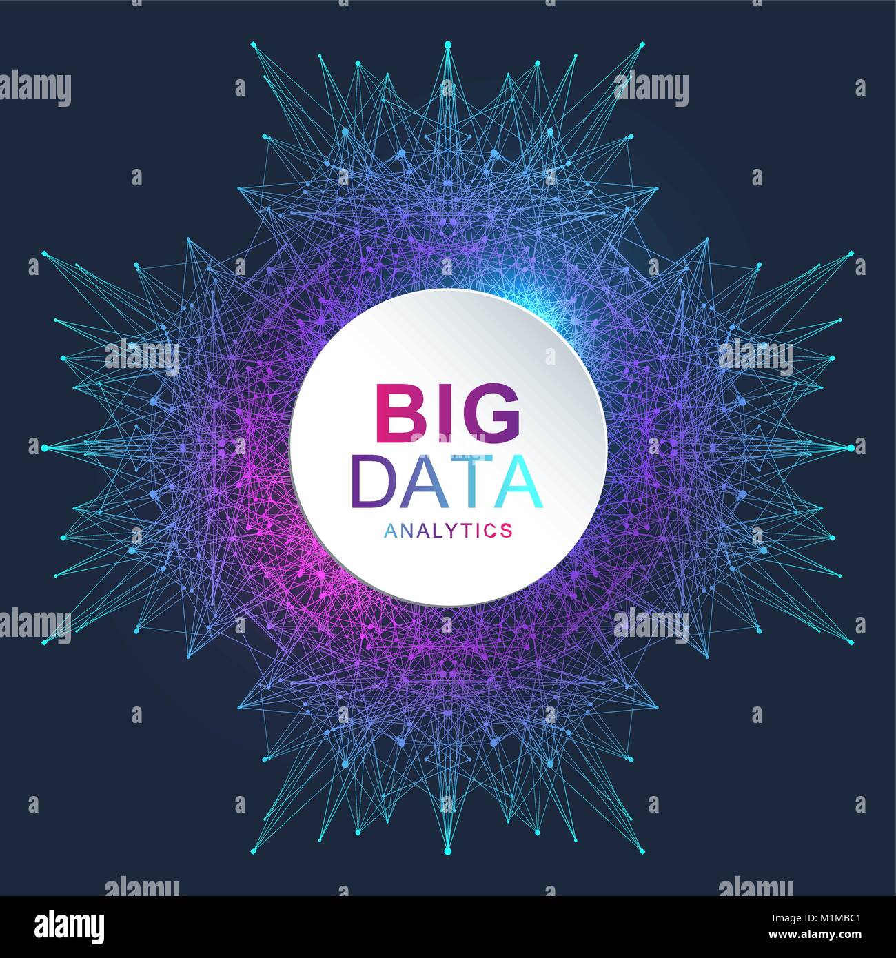 Fractal Element With Connected Line And Dots Virtual Background Communication Or Particle