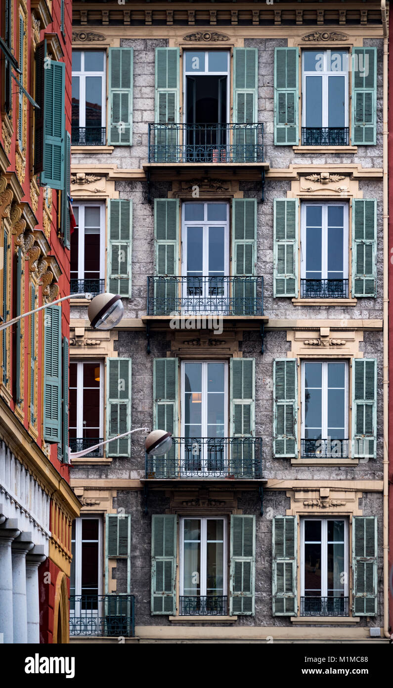 Classic apartment building in Nice, France Stock Photo - Alamy