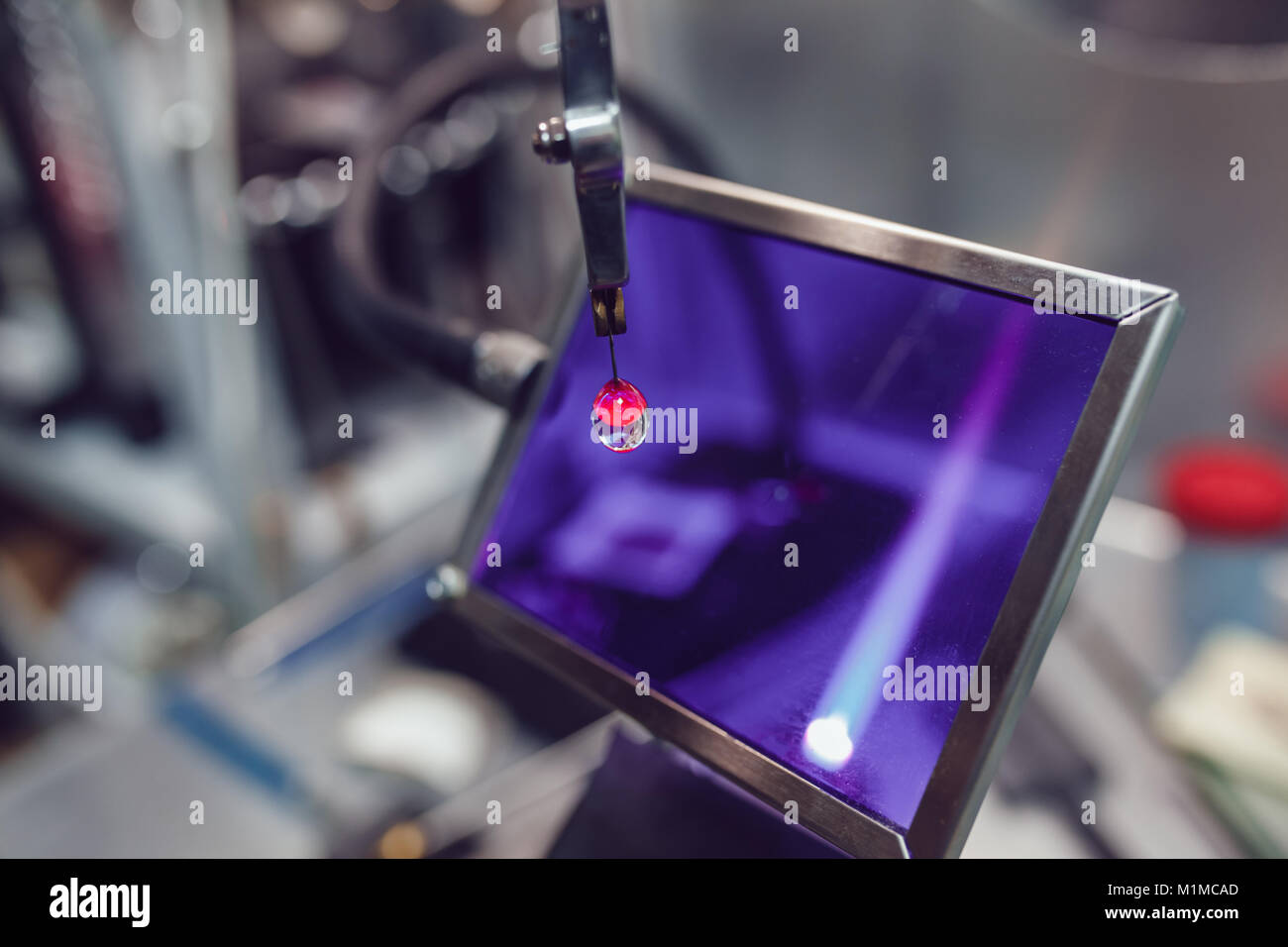 Process of manufacturing costume jewelery from Venetian glass Stock ...