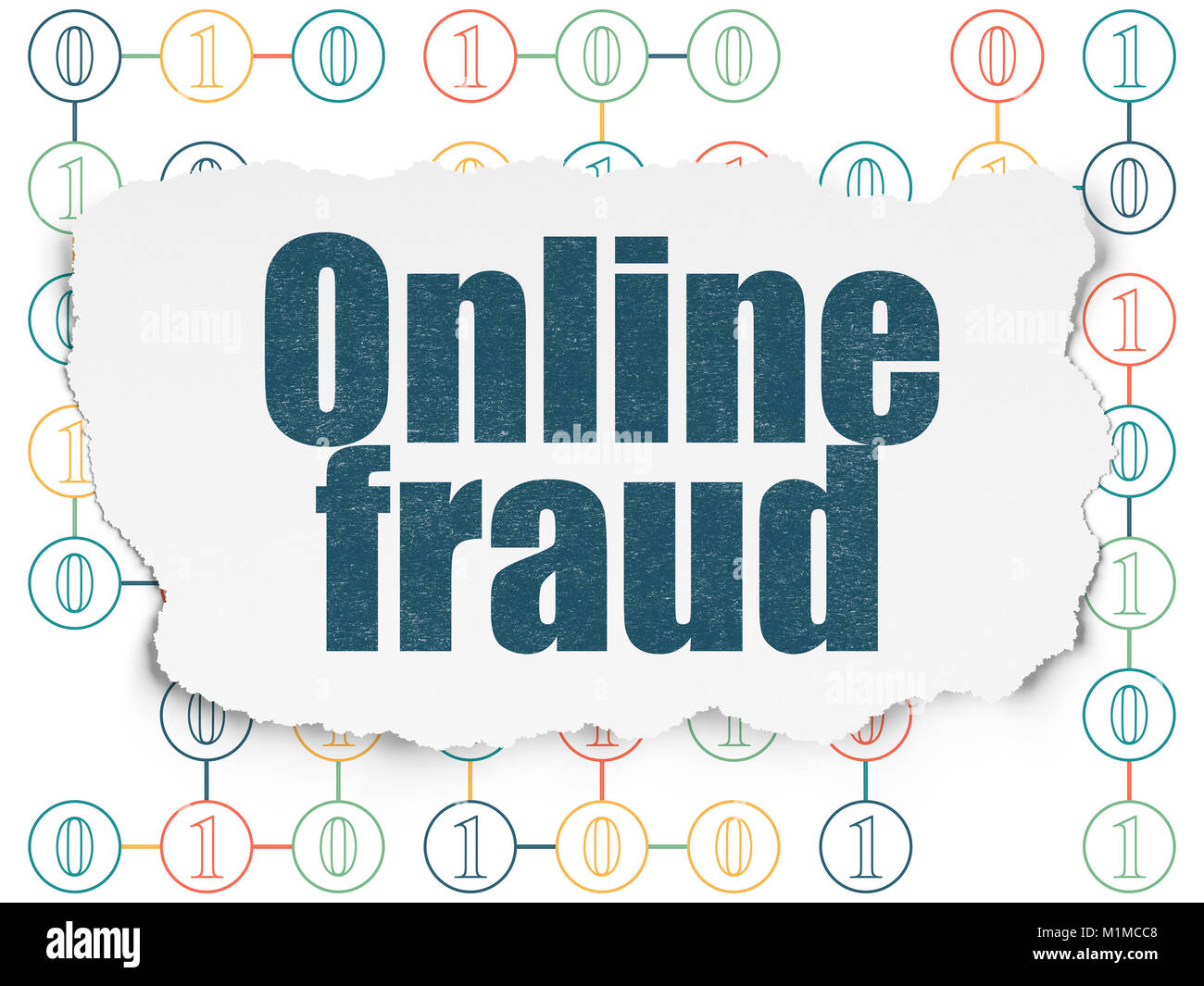 Safety concept: Online Fraud on Torn Paper background Stock Photo - Alamy