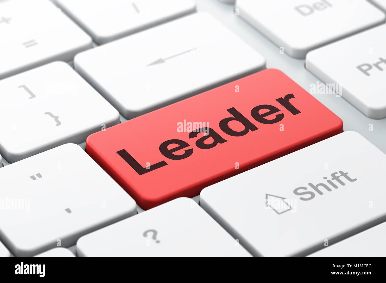 Finance concept: Leader on computer keyboard background Stock Photo - Alamy