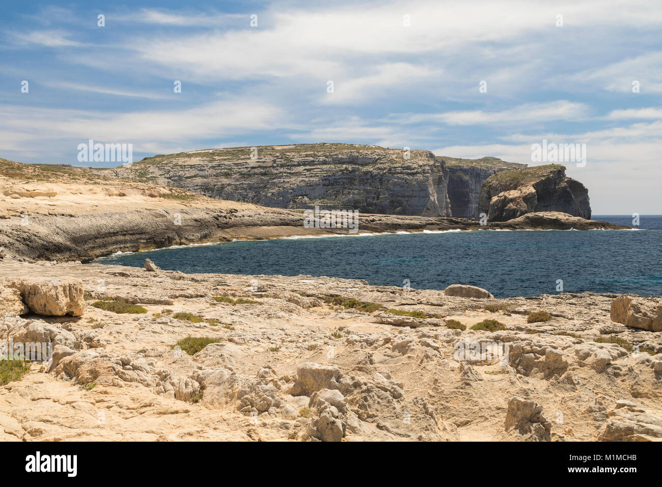 An image of Dwerja Bay situated on the Island of Gozo, Malta Stock ...