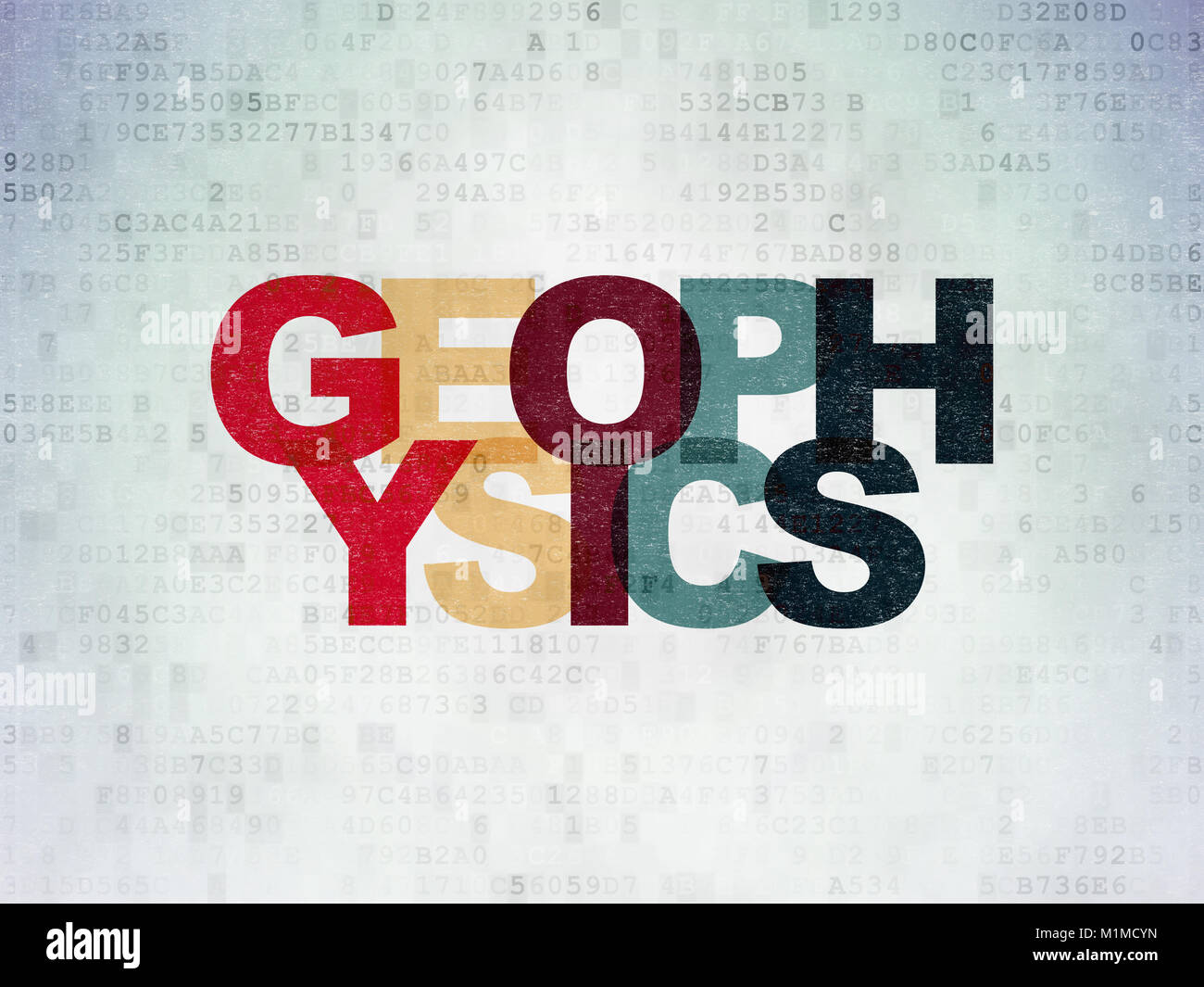 Science concept: Geophysics on Digital Data Paper background Stock ...