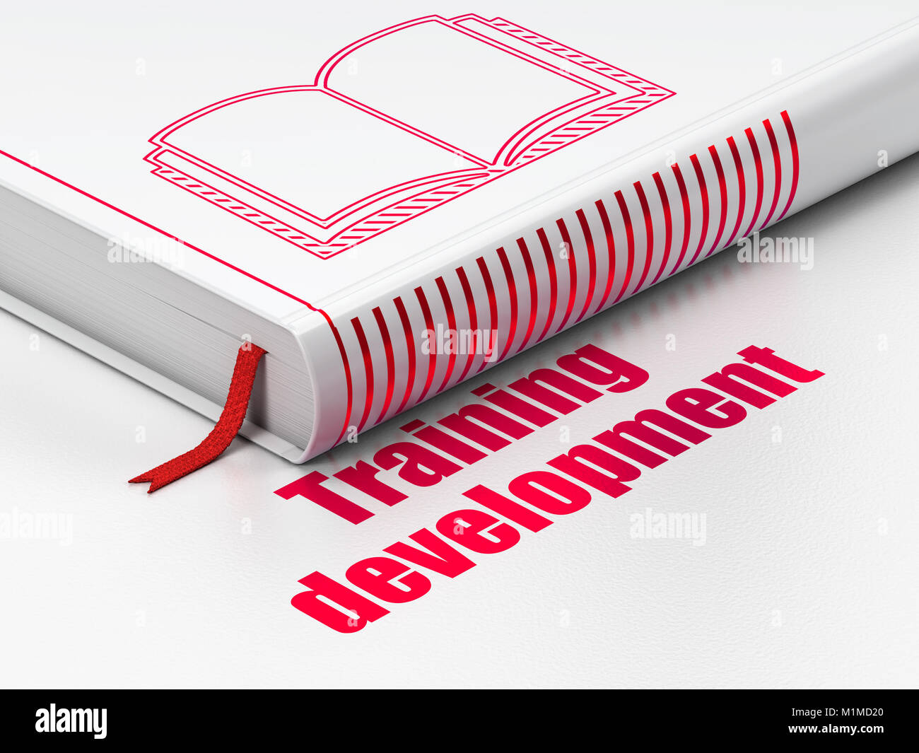 Learning concept: book Book, Training Development on white background ...