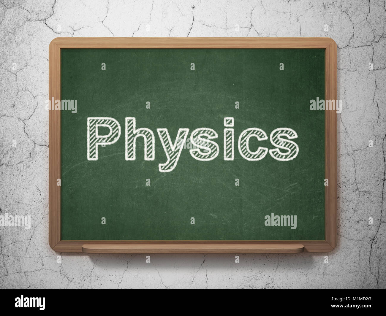 Studying concept: Physics on chalkboard background Stock Photo - Alamy