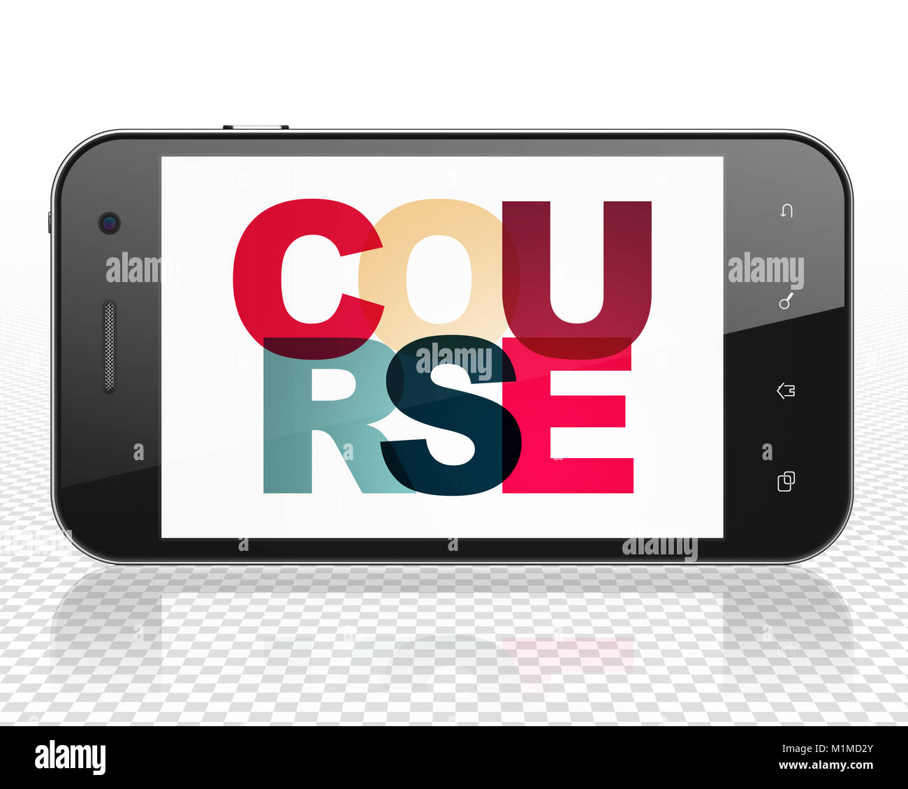 Learning concept: Smartphone with Course on display Stock Photo - Alamy