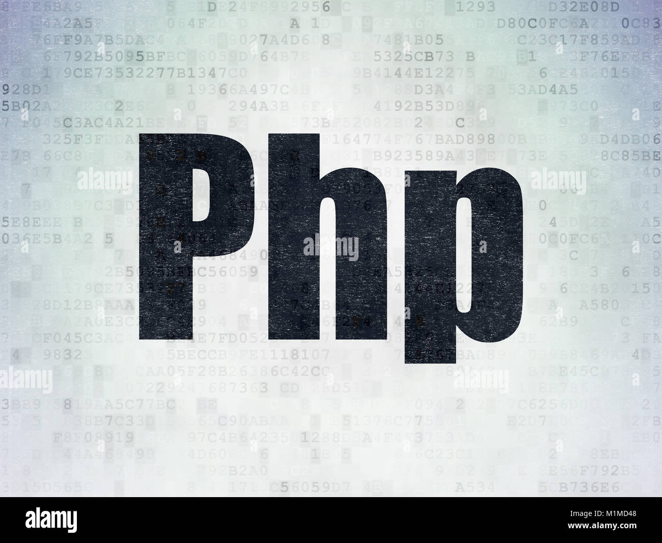 Database concept: Php on Digital Data Paper background Stock Photo - Alamy
