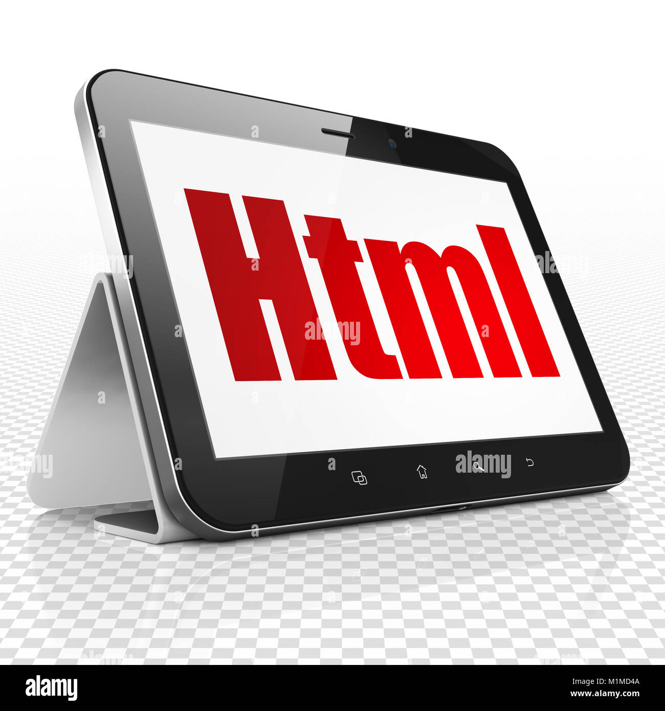 Programming concept: Tablet Computer with Html on display Stock Photo ...