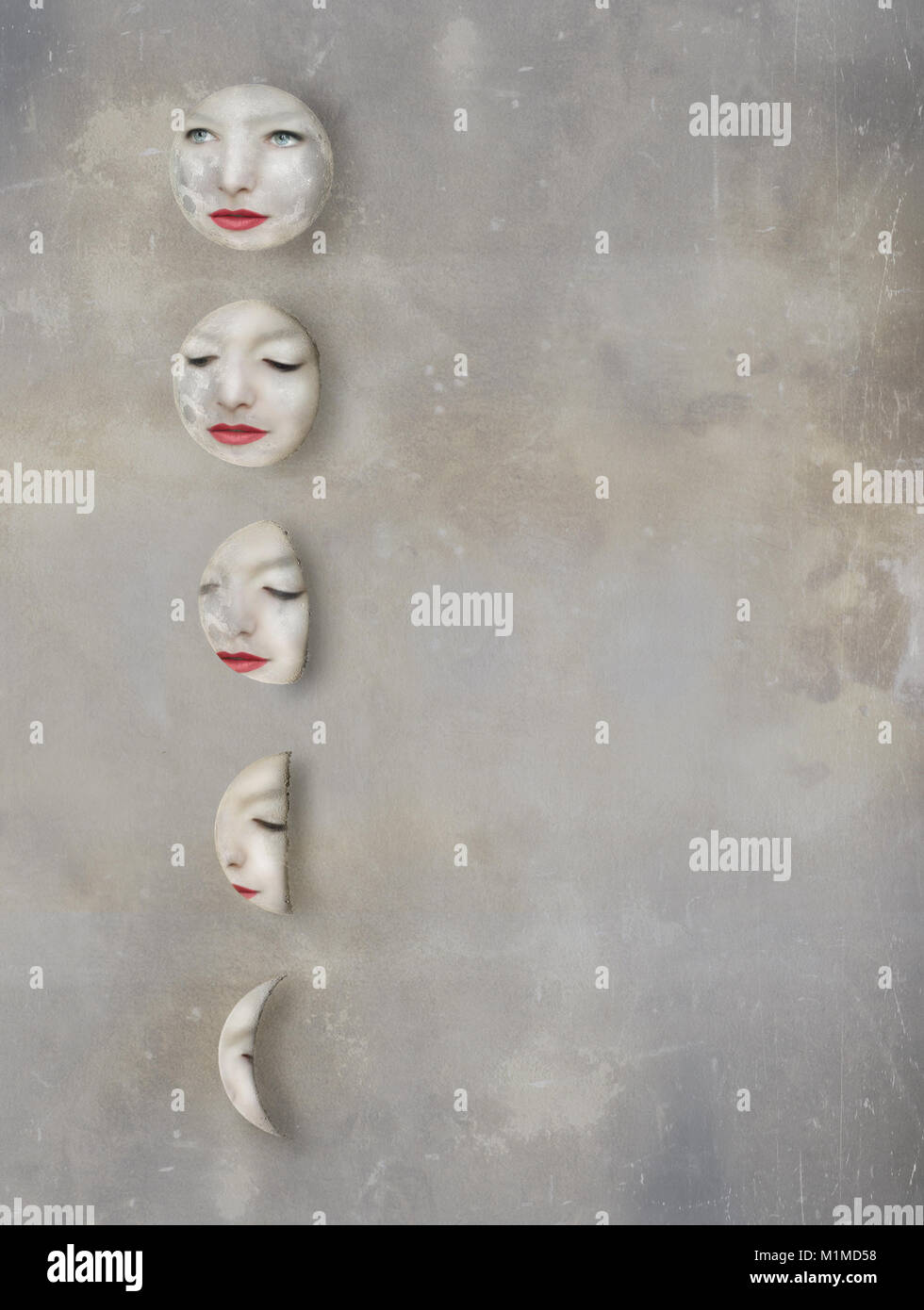 Phases of the moon illustration hi-res stock photography and images - Alamy