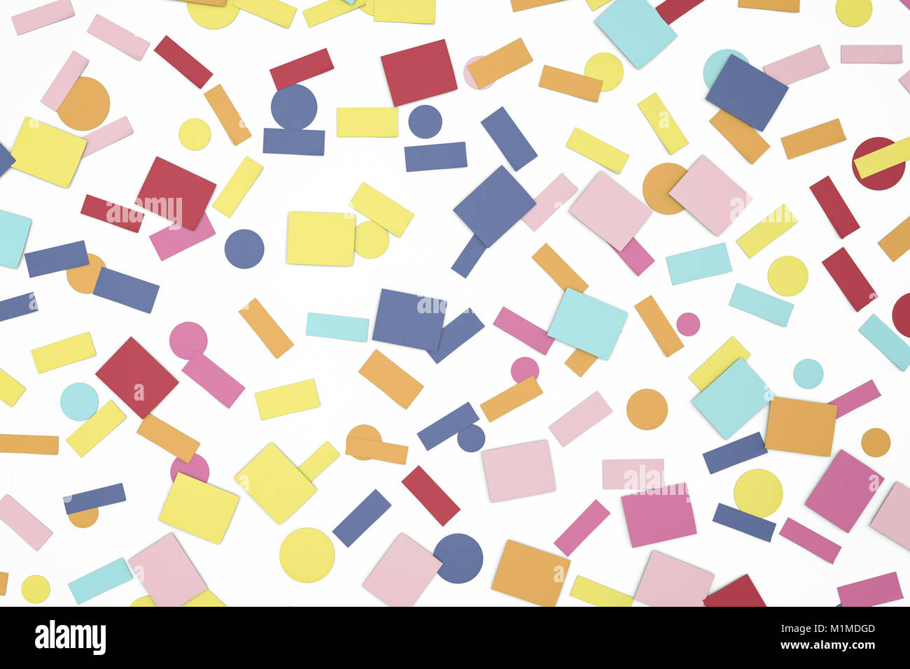 Colorful paper carnival confetti abstract illustration isolated on ...