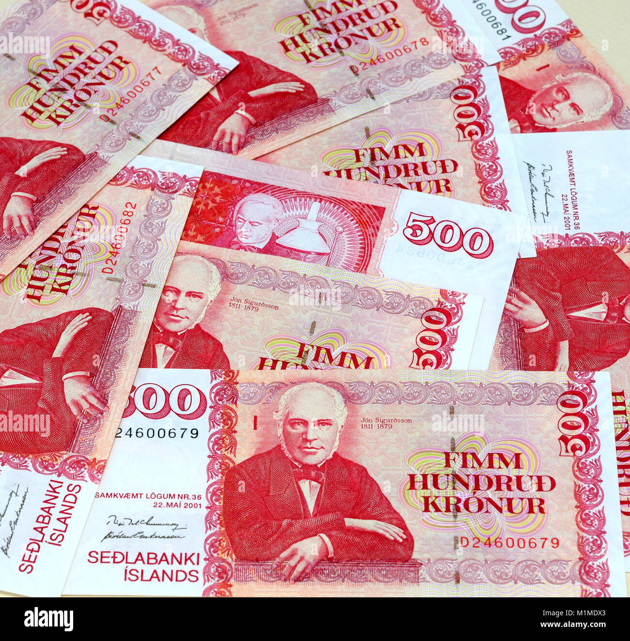 Iceland money notes currency hi-res stock photography and images - Alamy