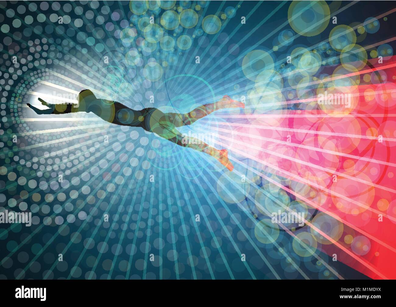 Man underwater in sea swim Stock Vector Images - Alamy