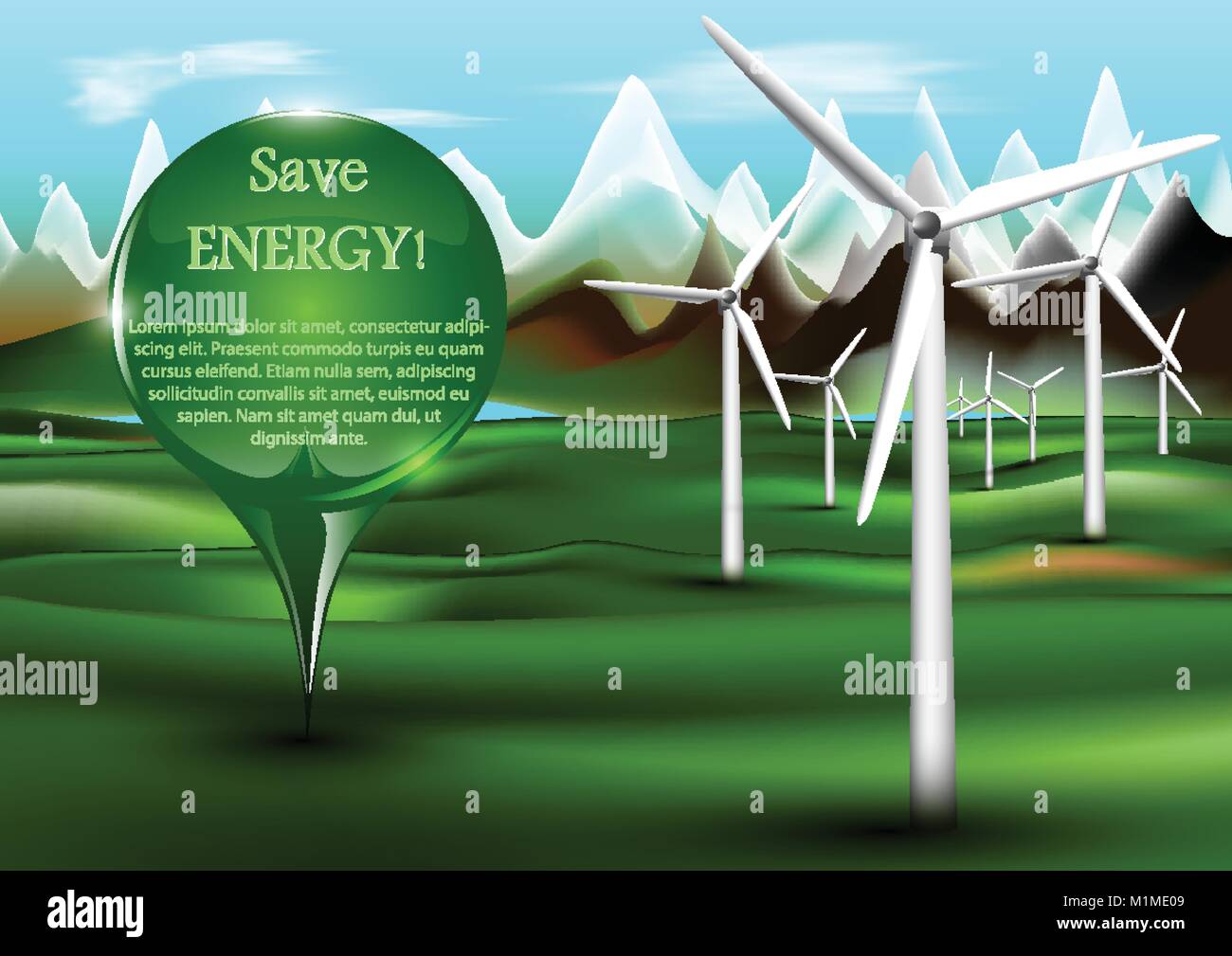 Wind photovoltaic power generation Stock Vector Images - Alamy