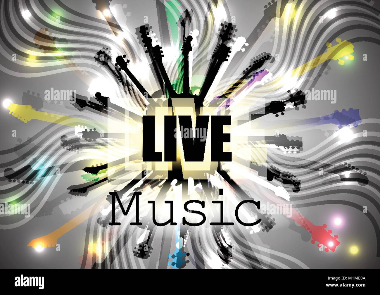 Live music neon symbol Stock Vector Images - Alamy