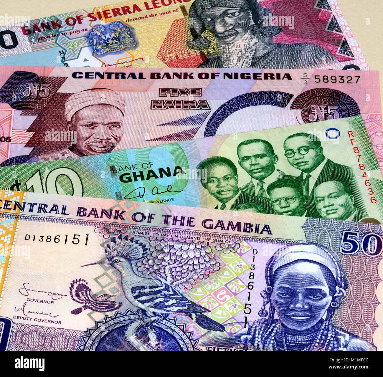 West Africa Currency Bank Notes Stock Photo - Alamy