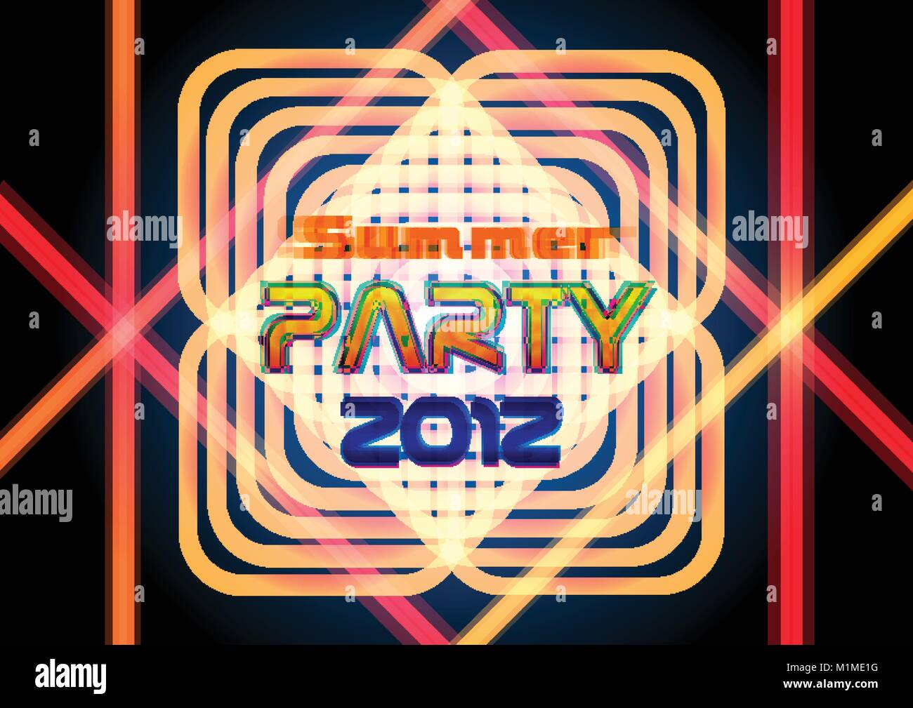 Music concert night beach Stock Vector Images - Alamy