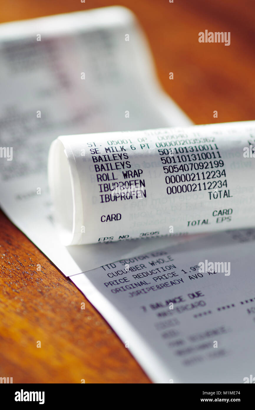 Till Receipt Uk High Resolution Stock Photography and Images - Alamy