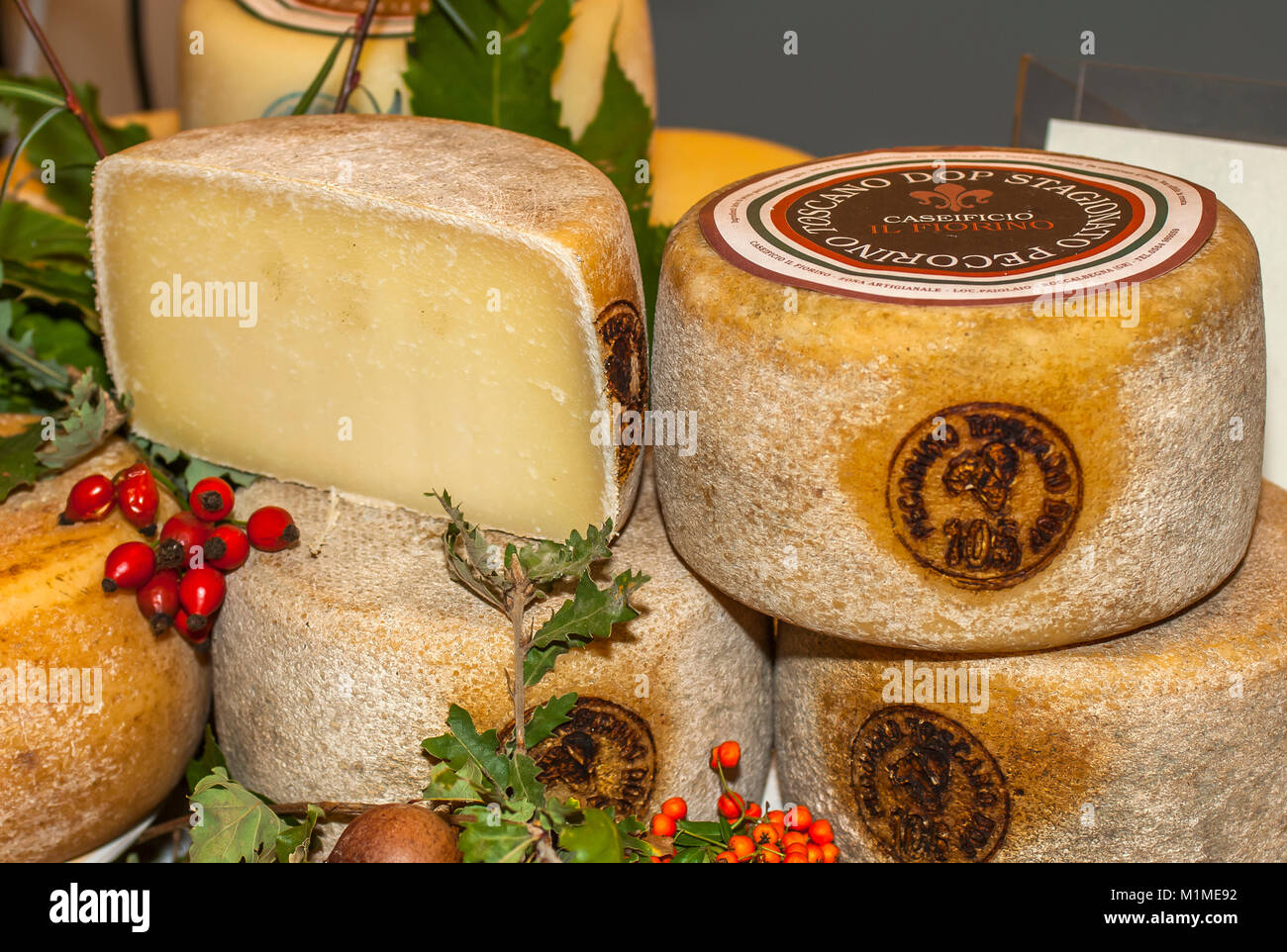 Italy Tuscany Pecorino Dop Cheese Stock Photo - Alamy