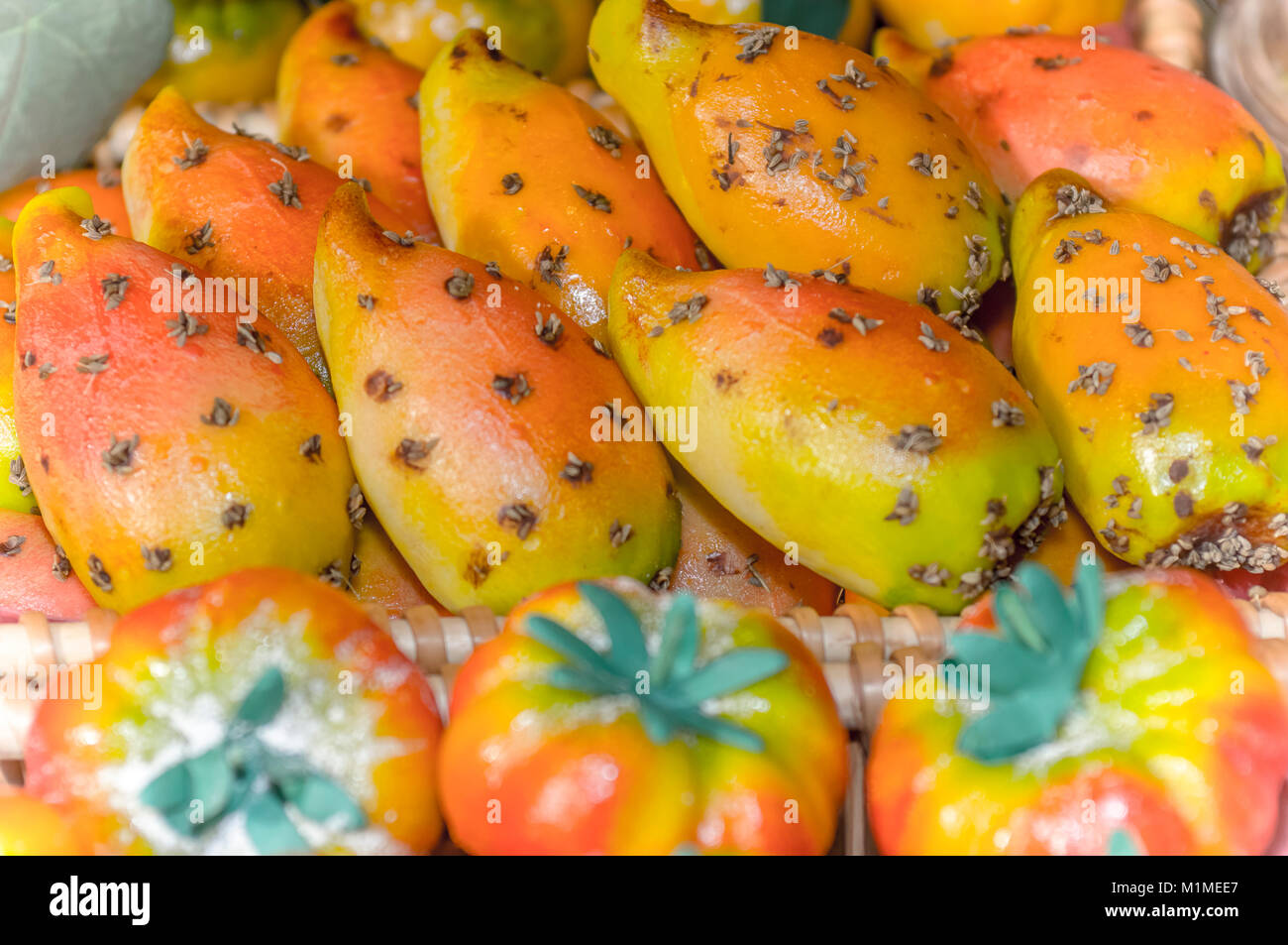 Italy Sicily Fruit of Martorana Stock Photo - Alamy