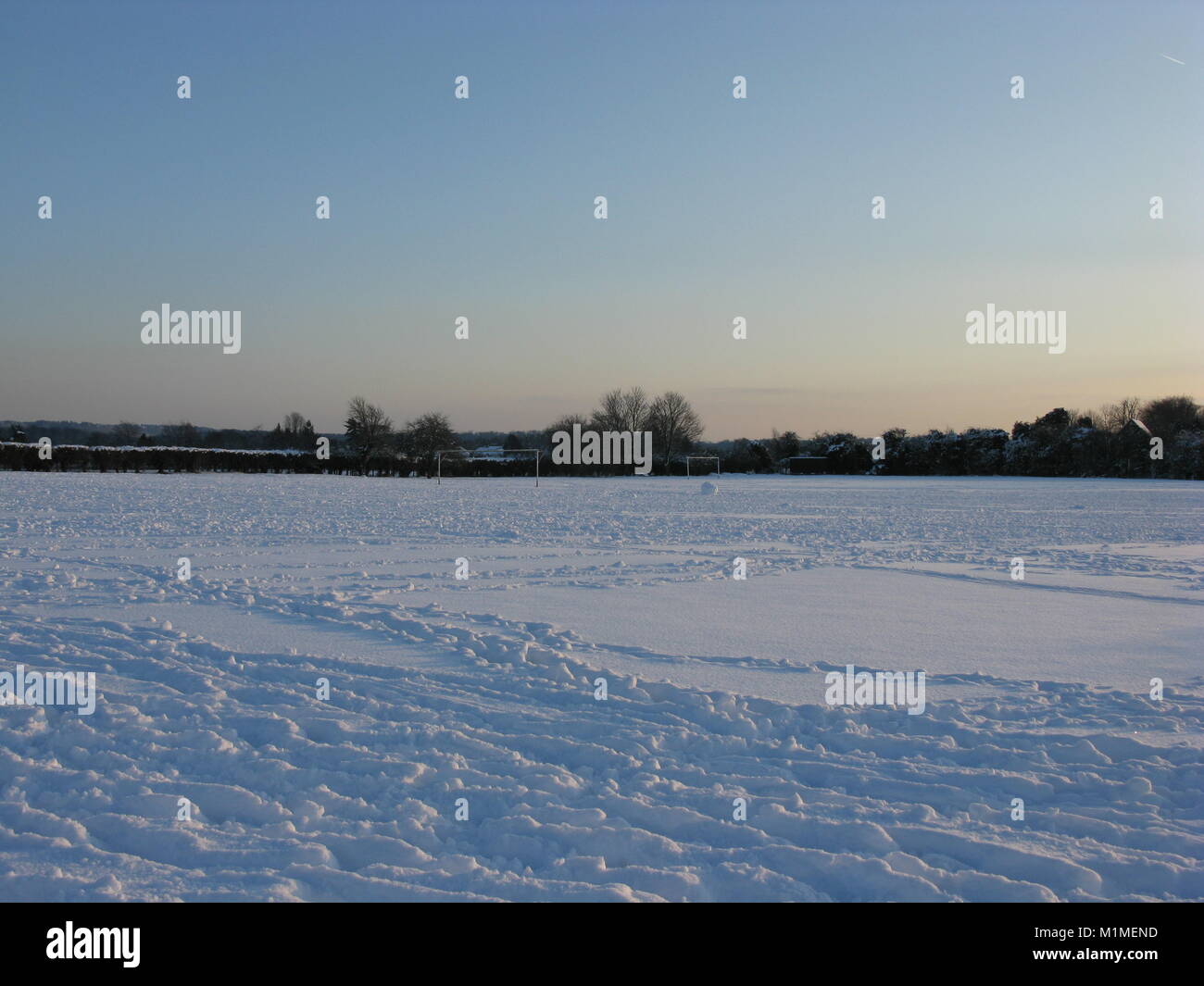 Snowy cold winter scene, Chieveley, Newbury, Berkshire England Stock ...