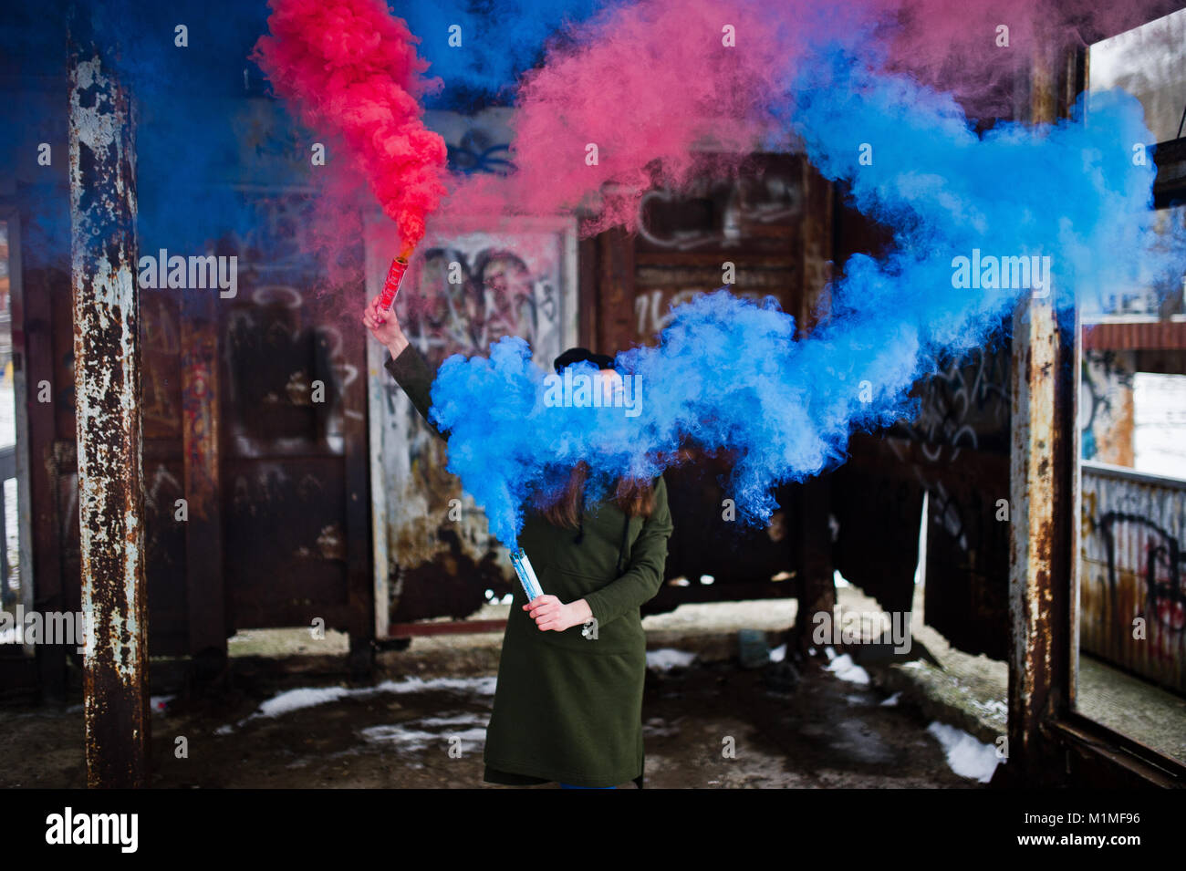 Colored Smoke In Hand