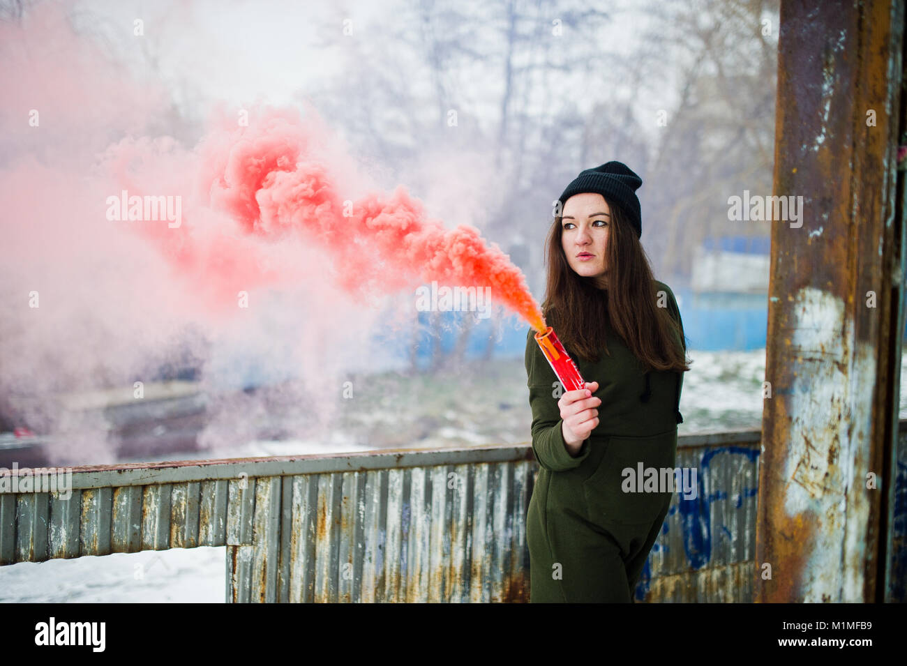 Colored Smoke In Hand