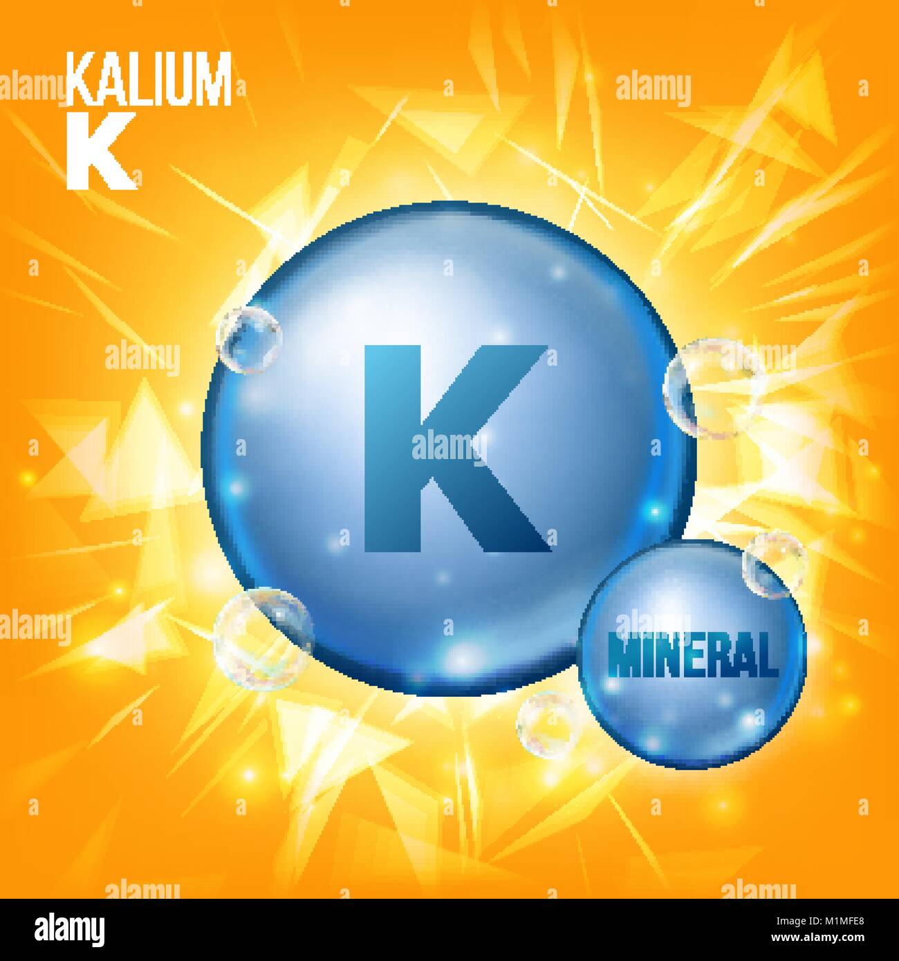 K Kalium Vector. Mineral Blue Pill Icon. Vitamin Capsule Pill Icon ...