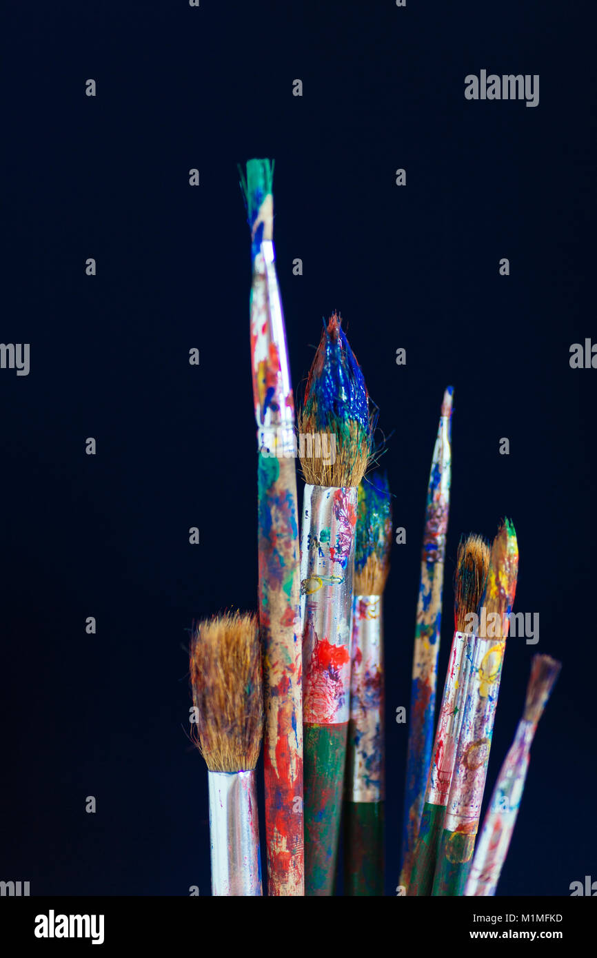 Colorful acrylic painting color brush hi-res stock photography and ...