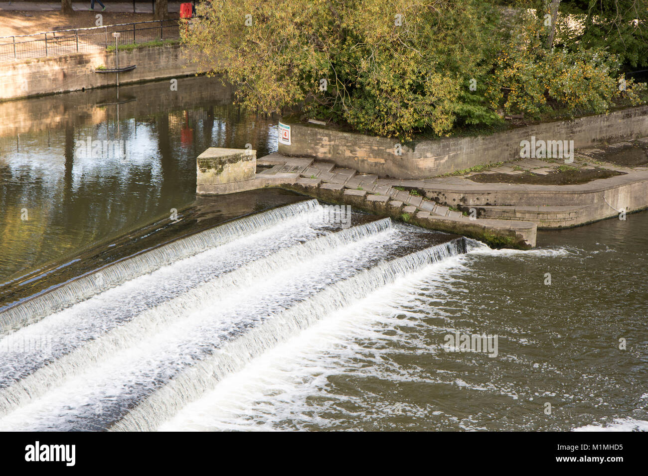 Waterfall on the River Avon, Bath Stock Photo - Alamy