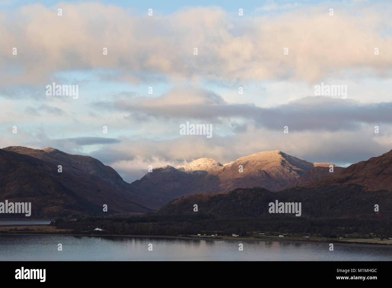 Ardgour mountains from Onich, Highland Scotland Stock Photo - Alamy