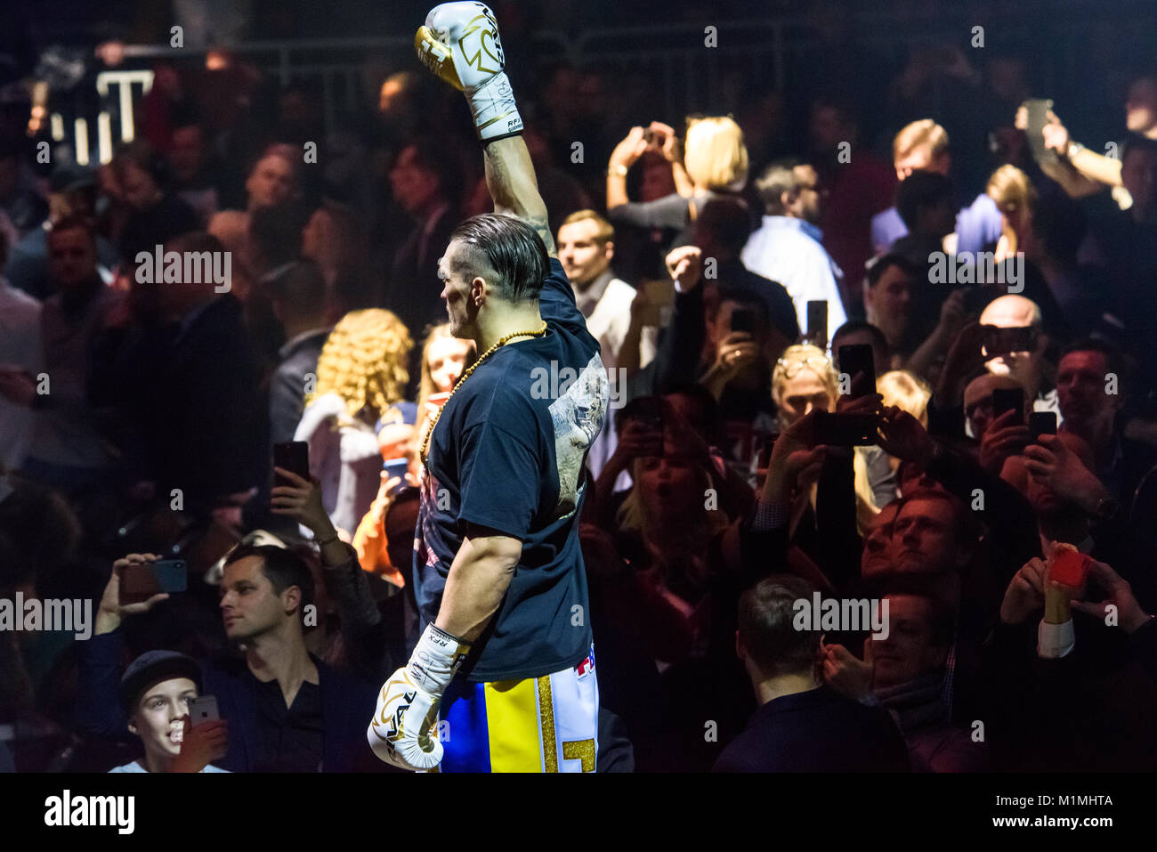28.01.2018. RIGA,LATVIA. World Boxing Super Series semi final fight ...