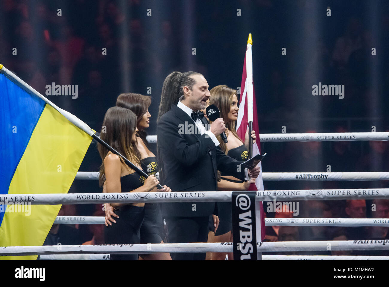 28.01.2018. RIGA,LATVIA. World Boxing Super Series semi final fight ...