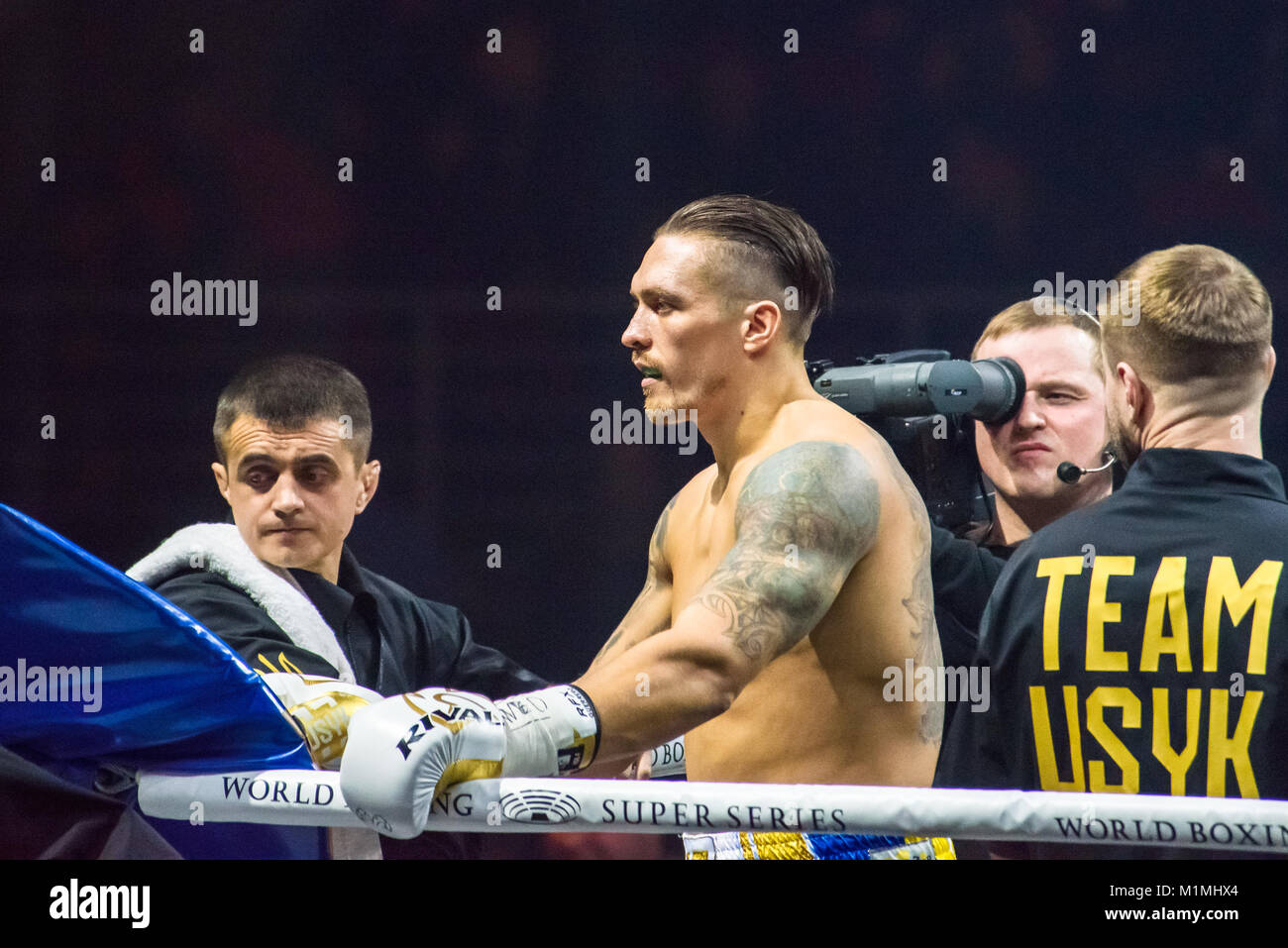 28.01.2018. RIGA,LATVIA. World Boxing Super Series semi final fight ...