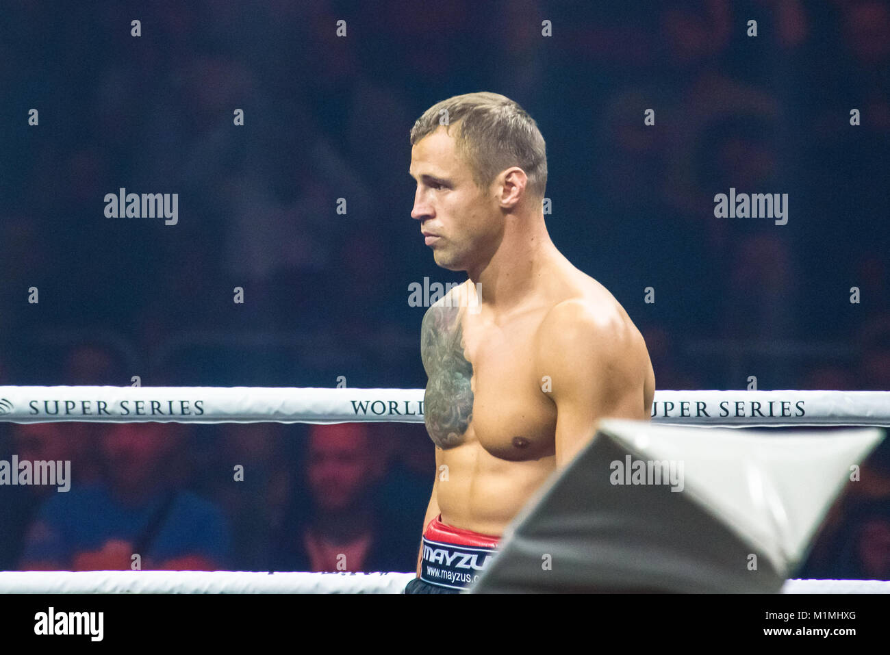 28.01.2018. RIGA,LATVIA. World Boxing Super Series semi final fight ...