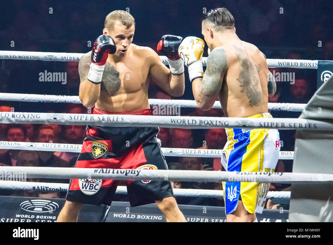 28.01.2018. RIGA,LATVIA. World Boxing Super Series semi final fight ...