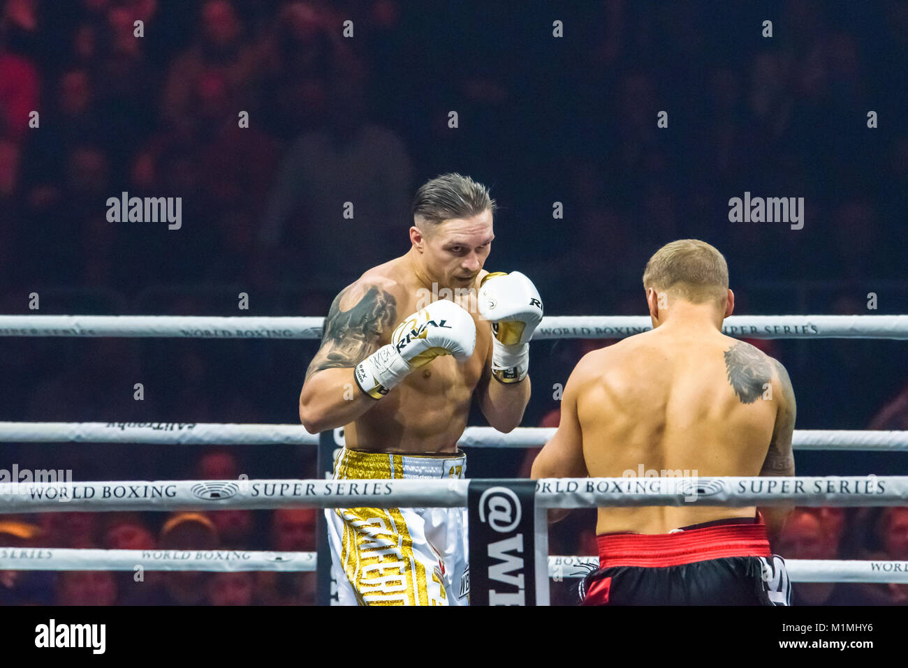 28.01.2018. RIGA,LATVIA. World Boxing Super Series semi final fight ...