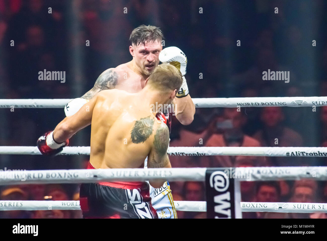 28.01.2018. RIGA,LATVIA. World Boxing Super Series semi final fight ...