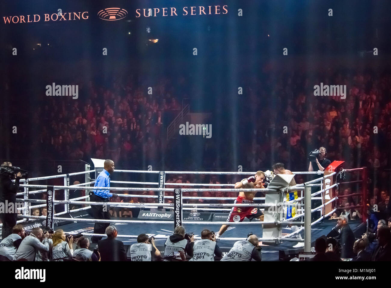 28.01.2018. RIGA,LATVIA. World Boxing Super Series semi final fight ...