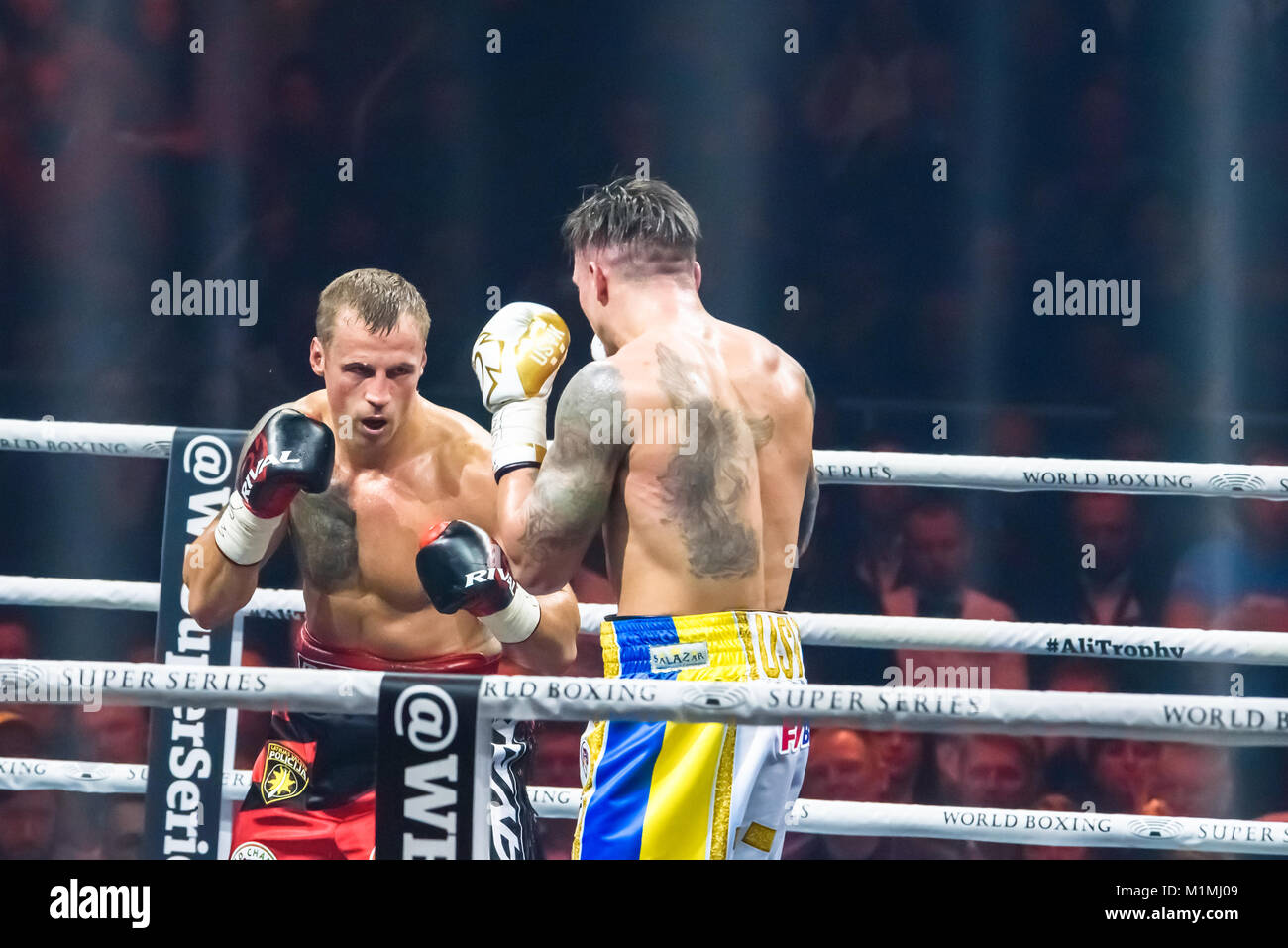 28.01.2018. RIGA,LATVIA. World Boxing Super Series semi final fight ...