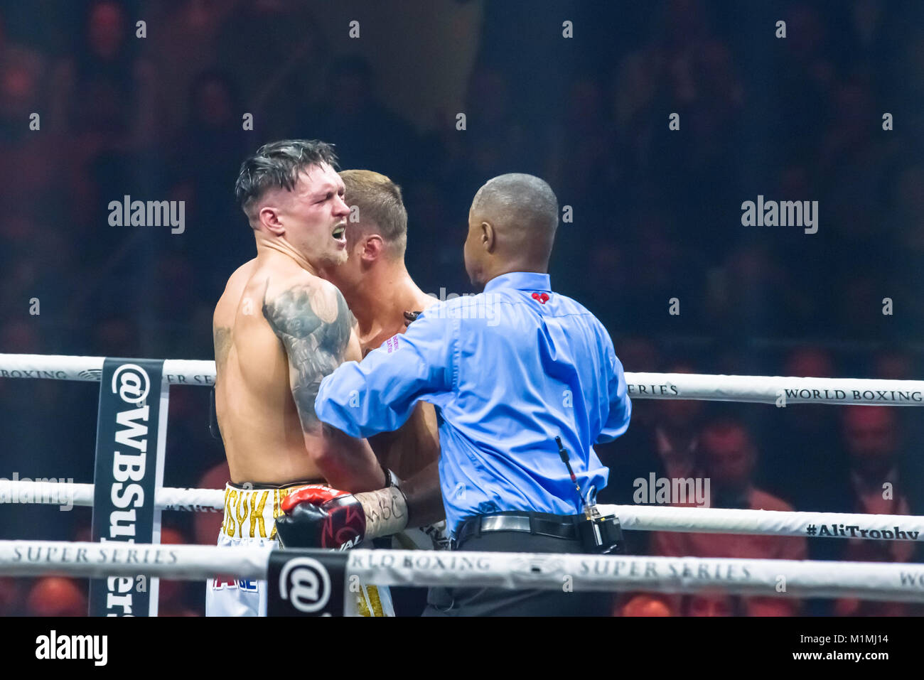 28.01.2018. RIGA,LATVIA. World Boxing Super Series semi final fight ...