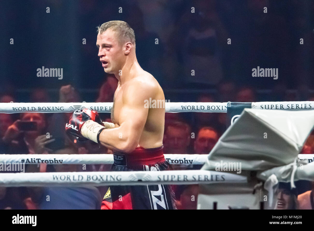 28.01.2018. RIGA,LATVIA. World Boxing Super Series semi final fight ...