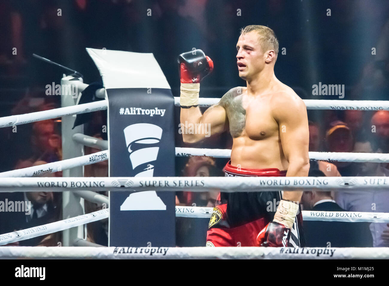 28.01.2018. RIGA,LATVIA. World Boxing Super Series semi final fight ...
