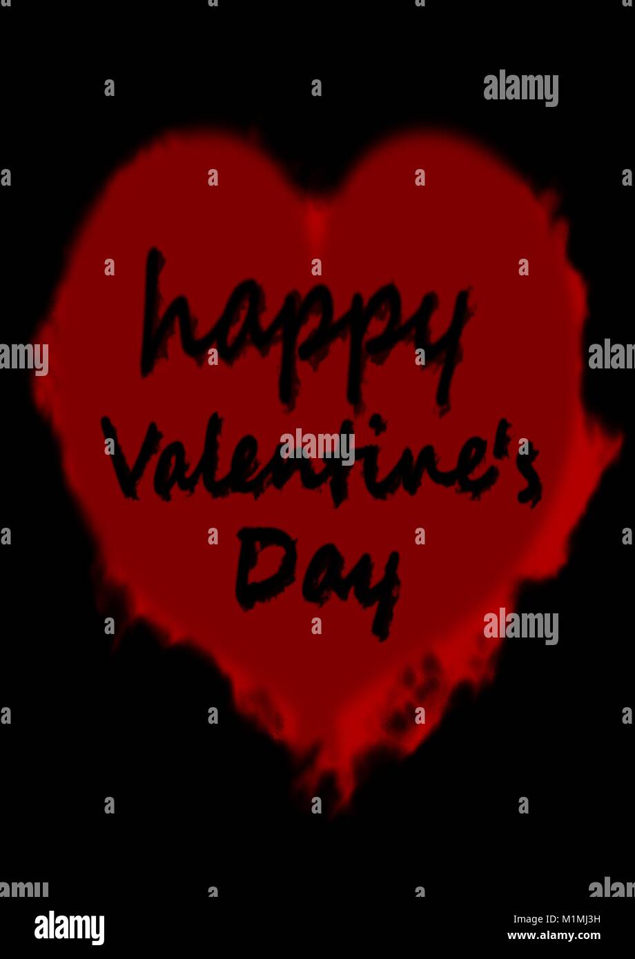 Scary Looking Heart With Valentine's Day Text Stock Vector Image & Art ...