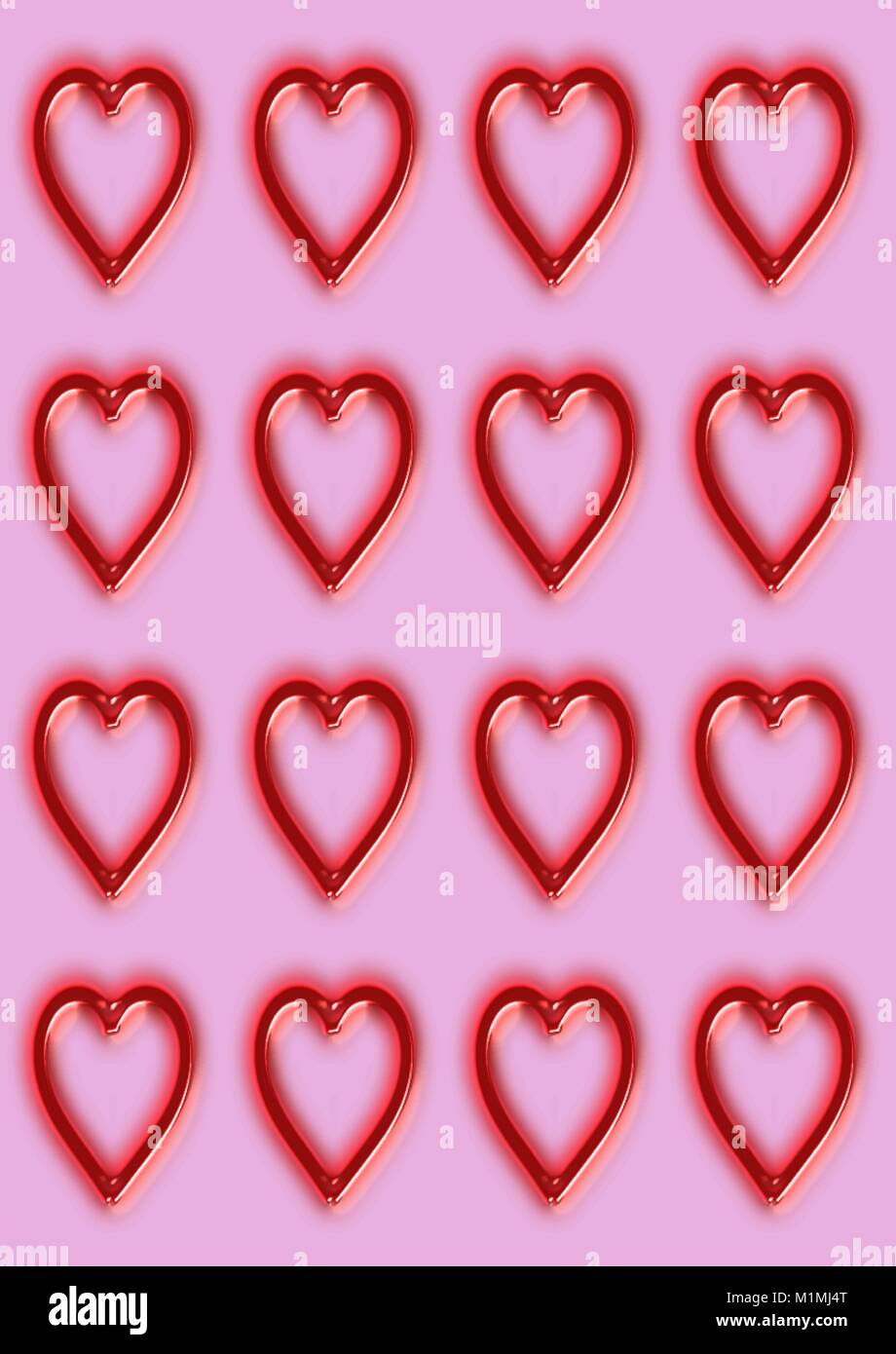 Pink shiny hearts on Stock Vector Images - Alamy