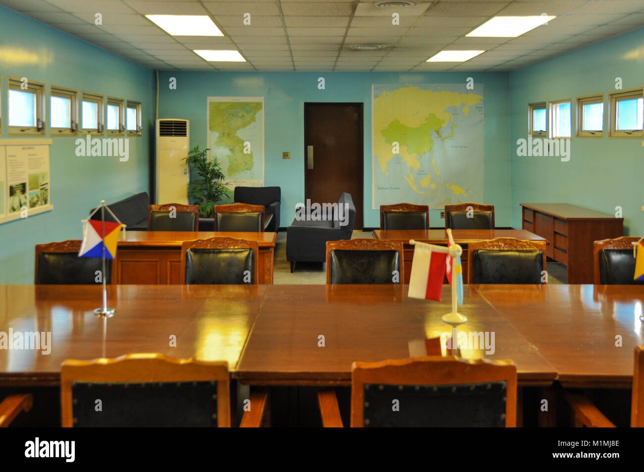 DMZ, SÜDKOREA - 26 September 2014: Conference room for the North Korean ...